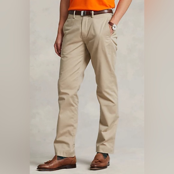 Polo Ralph Lauren | Pants | Polo Ralph Lauren Mens Washed Stretch Chino Pants Straight Fit Tan ...
